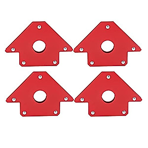 Welder Positioner Power Tool, Magnetic Welding Setup Holder Carbon Steel Compact 4 Pcs 50LB Easy Operation with Grip Hole for Hanging