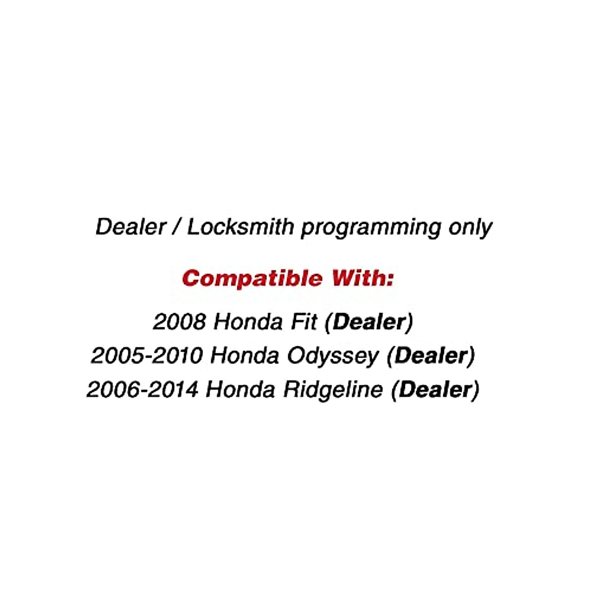 KeylessOption Keyless Entry Remote Control Uncut Car Ignition Chip Key Fob Replacement for Honda Ridgeline Odyssey OUCG8D-380H-A (Pack of 2)