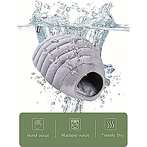 Guinea Pig Cave Beds Guinea Pig Hideout Cozy Hideout for Chinchilla Ferrets Hedghog (Grey, Pumpkin)