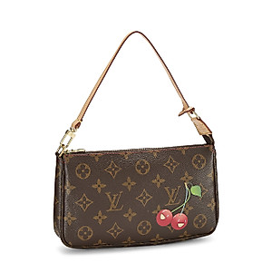 Louis Vuitton, Pre-Loved Takashi Murakami x Louis Vuitton Monogram Cherry Pochette Accessories, Brown