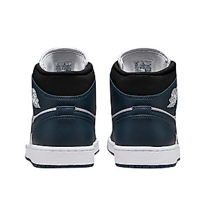 Nike Men's Air Jordan 1 Mid Sneaker, Armory Navy/White/Black, 10