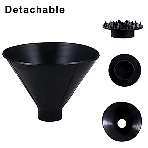 3 Pcs Magical Ice Scrapers for Car Windshield, Round Snow Scraper with Funnel, Cone-Shaped Car Snow Remover, Car Window Scraper for Ice & Snow, Car Winter Accessories, Gift for Chrismas (Black)