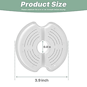 Cat Water Fountain Filters for 84oz/2.5L Stainless Steel Pet Fountain and 67oz/2.0L Plastic Cat Drinking Fountain, 8 Pack Pet Replacement Filters Set