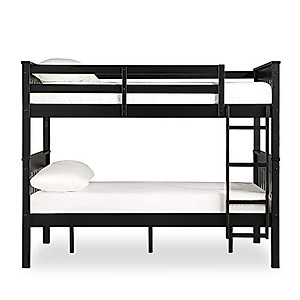 Dorel Living Moon Full over Full Bunk Bed with USB Port, Black