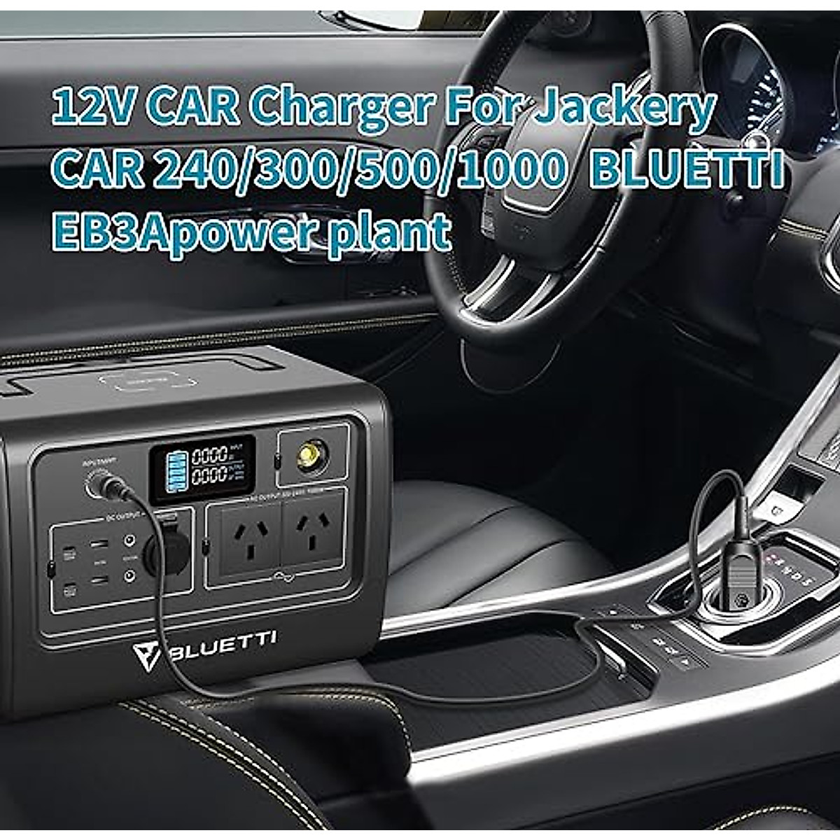 TAIFU DC Adapter 12V/24V 8mm Car Charger for Bluetti EB3A EB70 EB70S Portable Power Station, Jackery Explorer 1000 500 300 240 160 E160 E240 Honda HLS 290 HLS290 167Wh 240Wh Battery Cigarette Lighter