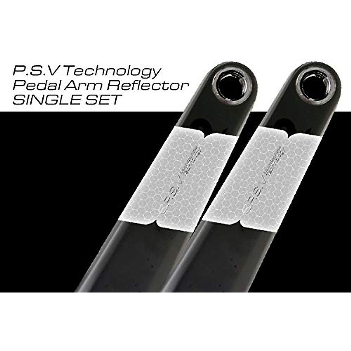 ATPC Japan Pedal Arm Reflector Reflector to Paste on Bicycle Crank Strong Reflection of Light Nightly Safety is Improved by 360 Degree Visibility Road Bike, MTB P.S.V Technology