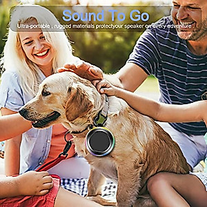 Portable Bluetooth Speaker with Light Show, IPX7 Waterproof Shower Speaker with FM Radio and Built-in Microphone,Bluetooth Speakers for Shower,Travel,Running,Mountaineering,Camping and More Outdoor
