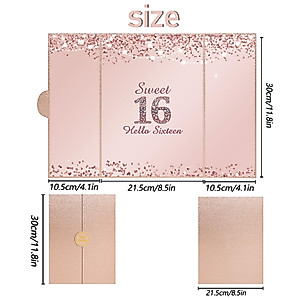 Vlipoeasn Sweet 16 Birthday Guest Book Alternative, Rose Gold Sweet 16 Birthday Decorations for Girl, 16th Birthday Party Signature Book, 16 Year Old Birthday Gifts for Girls