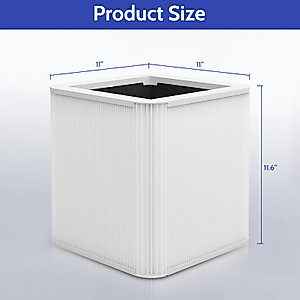 XBGG 2 Pack Blue Pure 211 Filter Compatible with Blue Pure 211 Replacement Filter, H13 True HEPA for Blue Air Filter Replacement 211 with Activated Carbon Filter