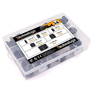 54pcs Black Pipe Post Bolt Screw Rubber Thread Protector Cover Vinyl tube End Caps,Assorted 1/4-inch to 1 1/2-inch-6 sizes