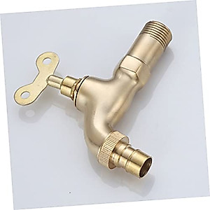 DOITOOL Wall Mount Bathtub Faucet Bathtub Faucet Stainless Steel Faucet Washing Machine Faucet Copper Water Tap Wash Machine Tap Kitchen Water Tap Fall Shut Off Valve Water Dispenser