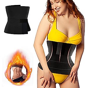 Norse Fitness Lyfe Fitness Quick Snatch Bandage Wrap, Waist Trainer Wrap, Cozy Lumbar Waist Support Tummy Trainer for Postpartum Recovery, 4m-black, 4M