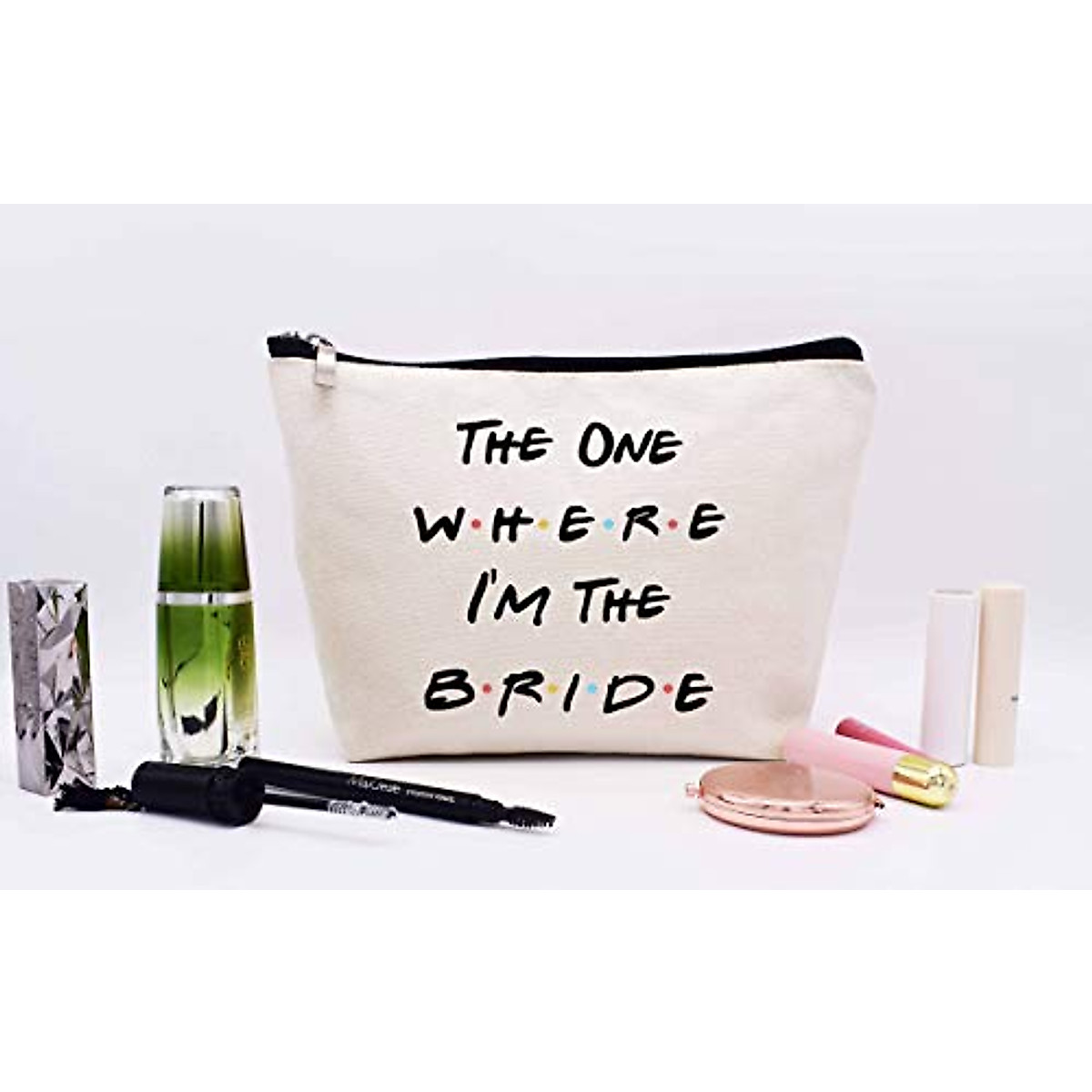 Bride Gift,The One Where I'm The Bride,Engagement Gift,Bride to Be Gift,Newly Engaged,Bridal Shower Gifts,Bachelorette Party Gifts,Friends TV Show,Makeup Bag Gift,Cosmetic Bag Gift