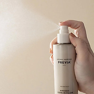 PREVIA Hydrating Leave-in Conditioner Spray with White Truffle Extract - Reconstructive Biphasic Detangling Treatment for Damaged, Dry, and Brittle Hair - Tames Frizz & Controls Static 6.7Floz