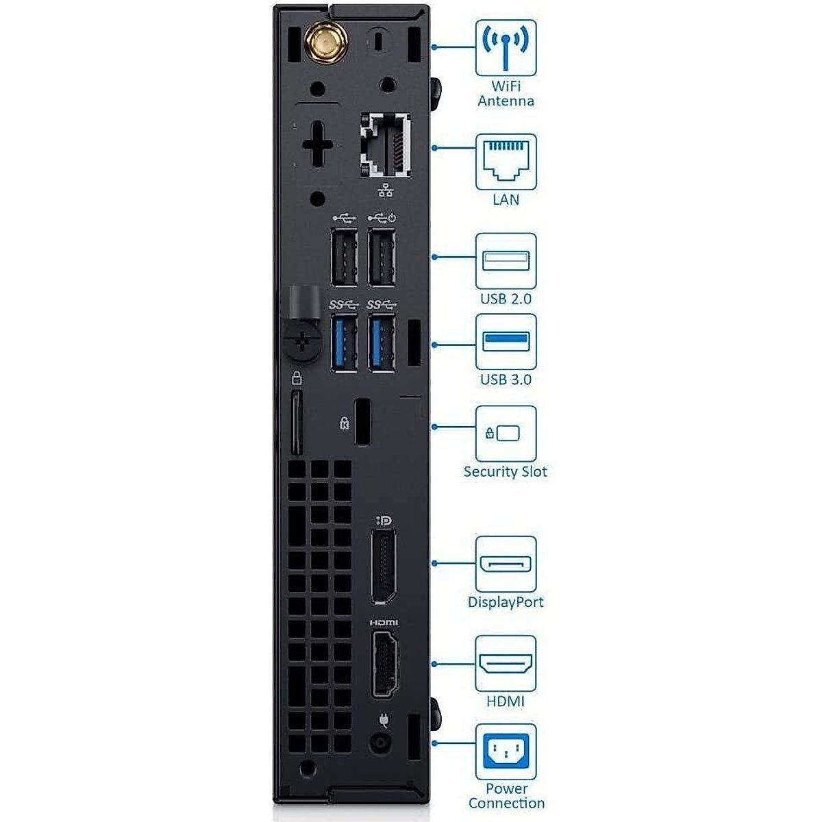 Dell Optiplex 3060 MFF Micro Form Factor (MFF) Desktop, 8th Gen Intel Core i5-8400T, 16GB RAM, 512GB SSD, Intel UHD Graphics 630, WiFi, Windows 10 Pro (Renewed)