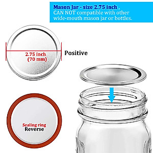 120 PCS Canning Lids,Mason Jar Regular Mouth Canning Lids,Premium Metal Lid Split-Type with Airtight Seal and Leak proof,Use for Home Canning & Food Storage (Silver, 120)