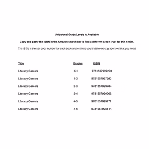 Take It to Your Seat Literacy Centers, Grades 4-6