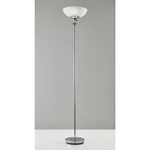 Adesso 5120-22 Metropolis 300W Torchiere, Floor Lamp, Chrome Finish