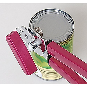 Fackelmann 6.7" Can Opener For Left Handed, Red/Silver