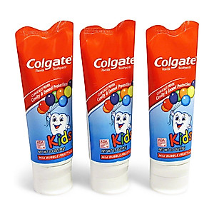 Colgate KIDS 3.5 oz 3-PACK Mild Bubble Fruit Flavor Toothpaste Fluoride Cavity & Enamel Protection