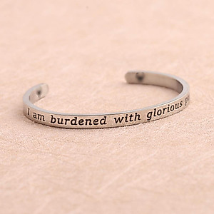 BNQL I Am Burdened With Glorious Purpose Bracelet Inspired Cuff Bracelet (cuff bracelet s)
