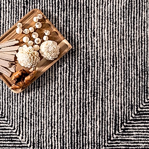 nuLOOM Heidi Modern Hand Tufted Wool Area Rug, 8x10, Charcoal