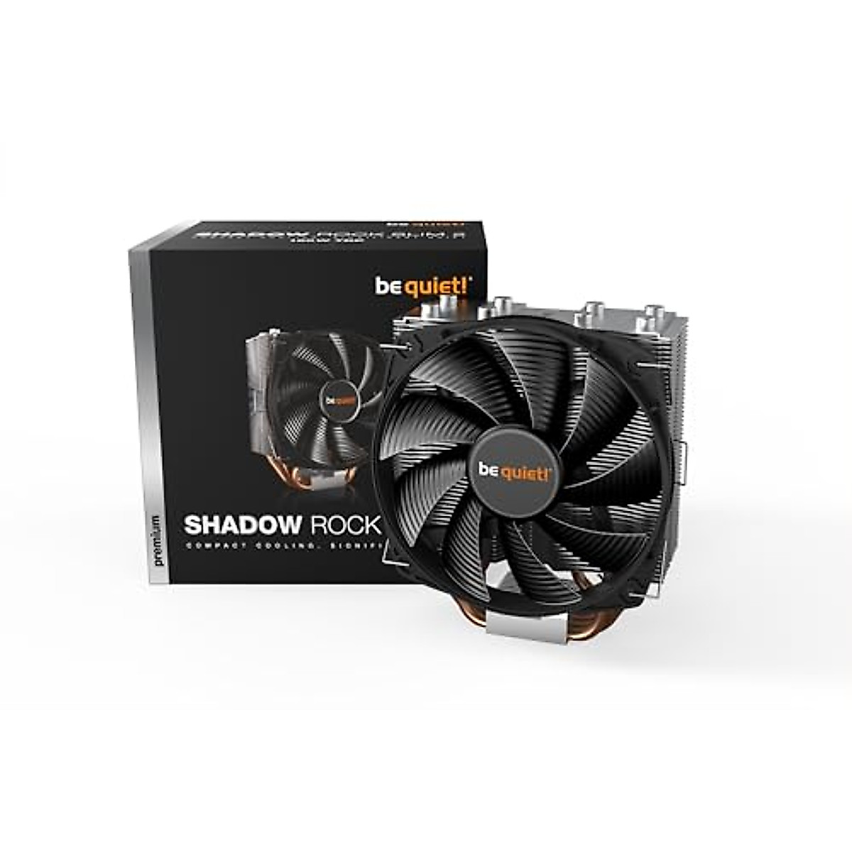 be quiet! Shadow Rock Slim 2 160W TDP CPU Cooler | Intel 1700 1200 2066 1150 1151 1155 2011-3 Square ILM | AMD AM4 | Silver | BK032