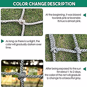 Outdoor Climbing Net for Kids Adults, Playground Cargo Net, Climbing Safety Net, Accessories for Tree Fort, Garden, Backyard Climbing Frame, Jungle Gym, Warrior Obstacle Course.(Size:1m*1m)