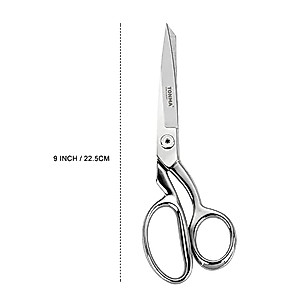 TONMA Sewing Scissors [Made in Japan] 9 Inch Professional Fabric Scissors, Industrial Japanese Solid Stainless Steel Dressmaker Tailor Shears, Ideal for Cutting Fabric Cloth Denim Leather