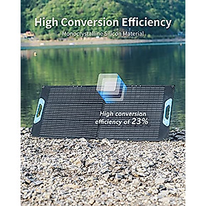 Enernova ETA Solar Generator with 1 * 80W Solar Panel, 600W Portable Power Station for Home Backup, Camping, RV, Outdoors, Off-Grid