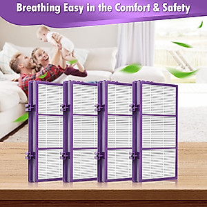 DerBlue 4pcs True Filter Replacement Compatible with Holmes AER1 Filter Total Air Filter Replacement HAPF300AP-U4