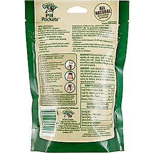 GREENIES PILL POCKETS Capsule Size Natural Dog Treats with Chicken Flavor, (6) 7.9 oz. Packs (180 Treats)