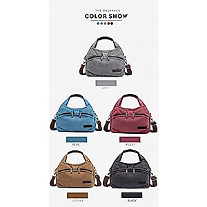 Hobo Bag Canvas Handbag Canvas Purse Canvas Tote for Women, Satchel purses for women Top Handle Tote Shoulder Purse, Crossbody Bag Tote Bag Anti-theft Hobo Tote[Black]