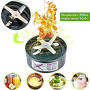 Blender Replacement Parts for Nutribullet Blender, 24OZ Cup with Replacement Extractor Blade Compatible with Nutribullet 600W 900W Blenders