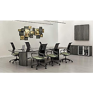 Safco Products Medina Modern Office Conference Meeting Room Table, 10', Gray Steel