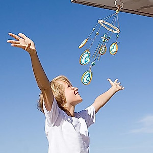 EDUMAN Make Your Own Clay Geodes Wind Chime for Home Garden Decoration, Arts and Crafts for Kids Ages 8-12, Wind Chime Craft Kit for Kids Learning & Educational Project Birthday Gifts for Boys & Girls