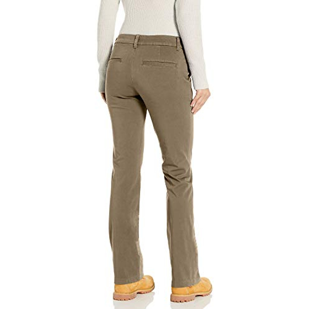 Dickies womens Perfect Shape Bootcut Twill Work Utility Pants, Rinsed Oxford Stone, 14 US