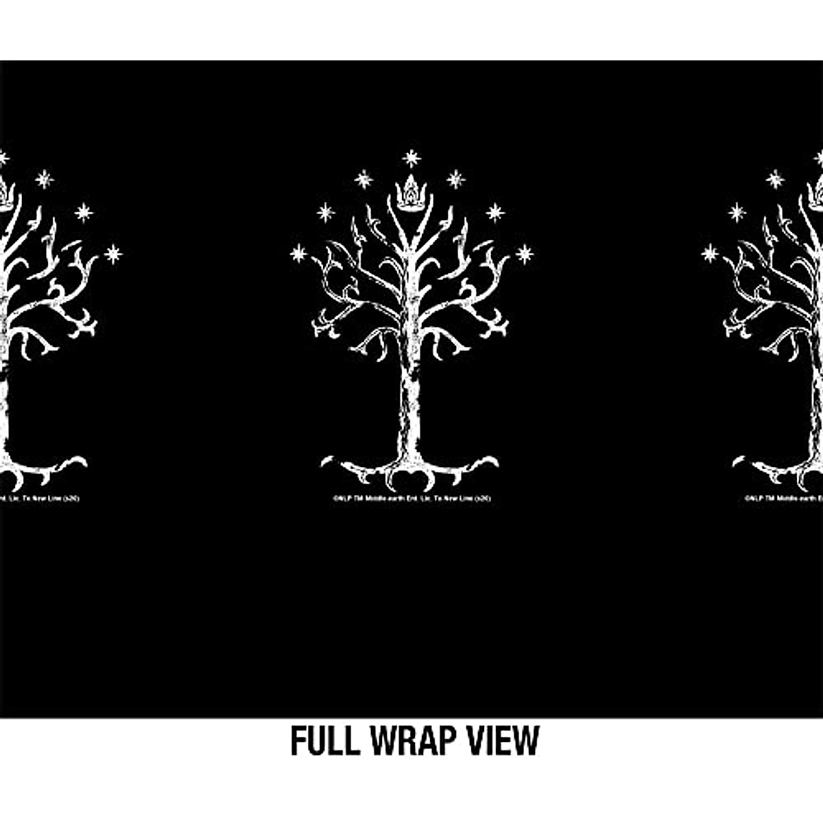 Lord of the Rings OFFICIAL Tree of Gondor 24 oz Insulated Canteen Water Bottle, Leak Resistant, Vacuum Insulated Stainless Steel with Loop Cap, Black