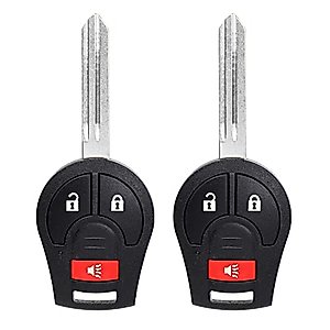 NPAUTO Key Fob Replacement for Nissan Versa Juke Rogue Sentra Titan Armada Cube Frontier NV 2008-2015 | Infiniti FX35 FX45 2003-2008 Keyless Entry Remote Uncut Ignition Key Fob (CWTWB1U751, Pack of 2)