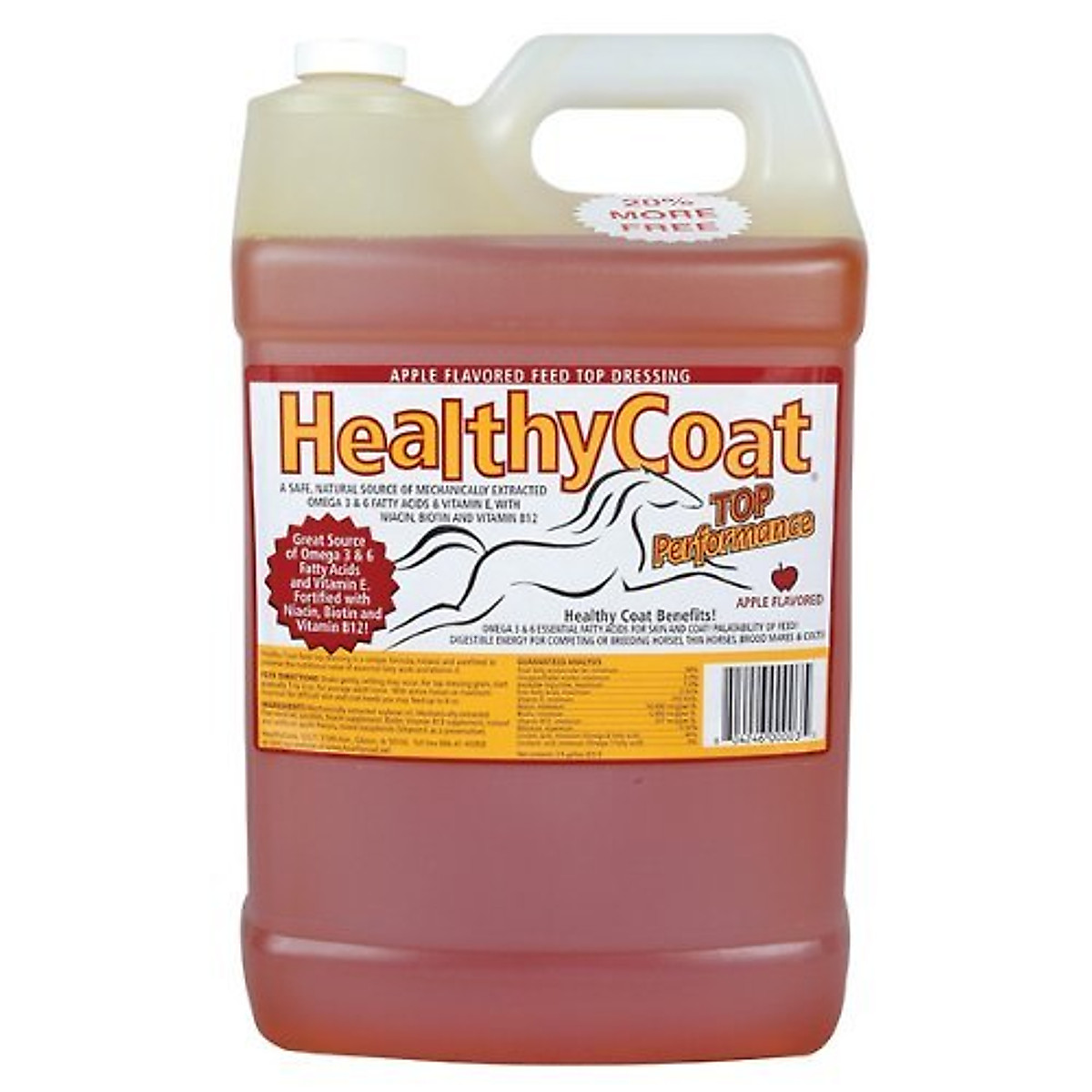 HealthyCoat Feed Supplement for Horses: 2.5 Gallon. Skin, Coat, Body Condition, Performance, Allergies, Immune System, Hoof, Joint, Omega 3 & 6 Fatty Acids