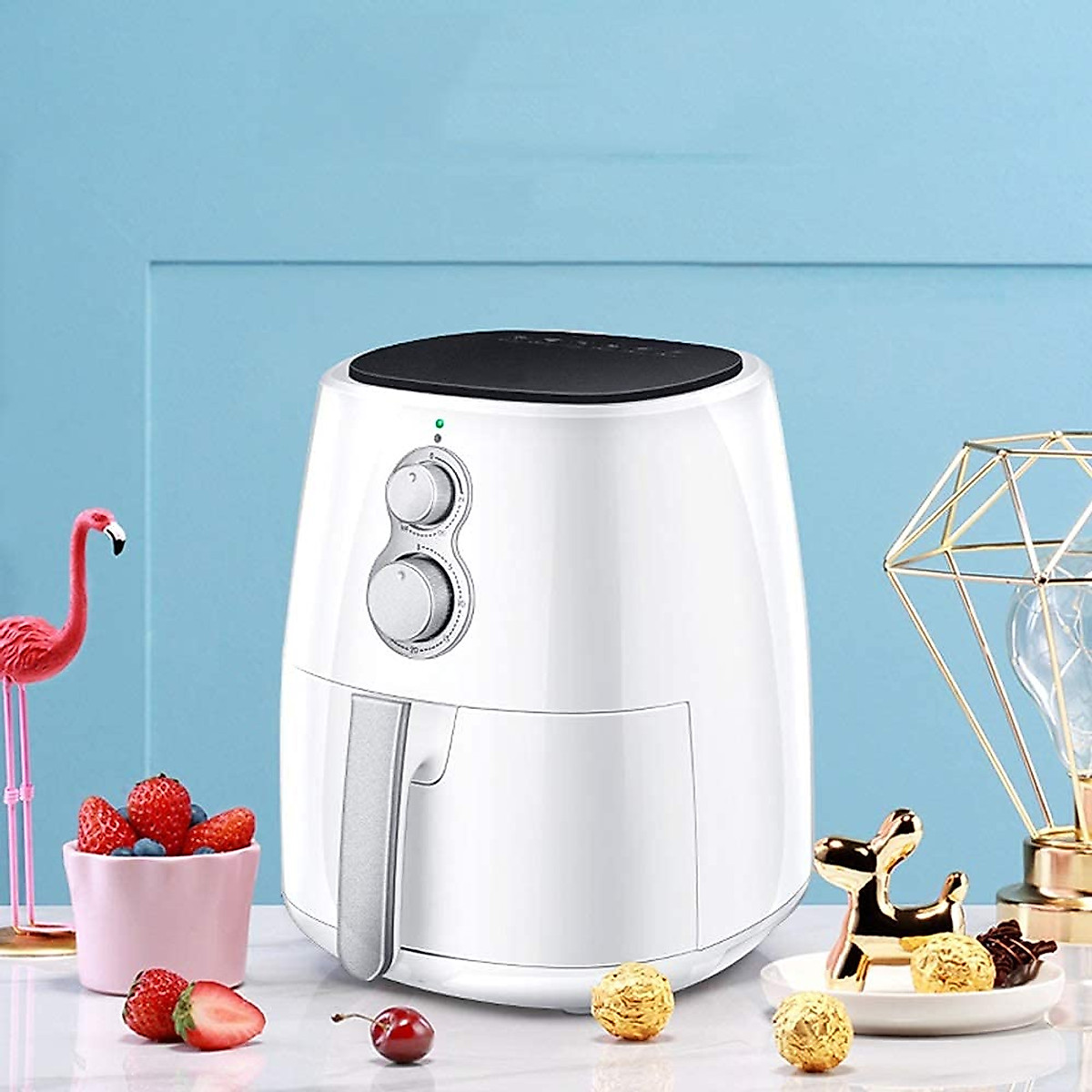 Air Fryer Household Oil Free Low Fat French Fries Machine, Large Capacity Electric Oven Fully Automatic, 4 Liter Large Capacity, Insulated Housing