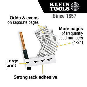 Klein Tools 56250 Wire Marker Book, 1-48
