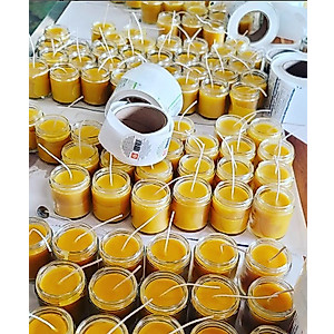 Sicily Rose Hand-Poured Beeswax Candle - All-Natural, Cotton Braided Wick, Chemical-Free, Smokeless, Cleans Air, Non-Toxic, Non-Polluting, Non-Allergenic, Handmade in USA