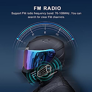 FODSPORTS 2 Way Motorcycle Bluetooth Communication System Share Music 3 Music Effect M1S-AIR Universal Helmet Intercom Headset CVC Noise Cancellation USB-C 5.0 Motorbike Interphone (2 Pack)
