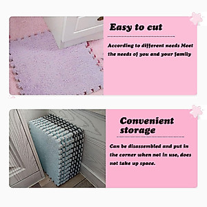 12"X12" X0.4" Thickened Interlocking Carpet Tiles Plush Foam Floor Mats,DIY Cuttable Square Foam Puzzle Play Area Rug,Soft Anti-Slip Climbing Mats (Size:10pcs,Color:White + light coffee + dark coffee)