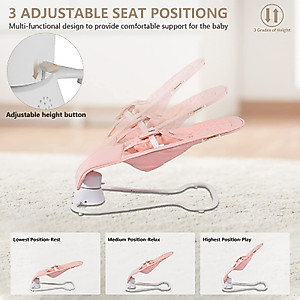 Portable Baby Bouncer,Infants Bouncer for Babies 0-6 Months,Baby Bouncer for Infants, Electric Baby Bouncer with Remote Control, Seat & Infant to Toddler Rocker for Newborns