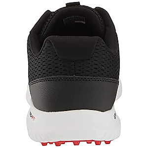 Skechers Men's Max Fairway 3 Arch Fit Spikeless Golf Shoe Sneaker, Black/Red, 12 Wide