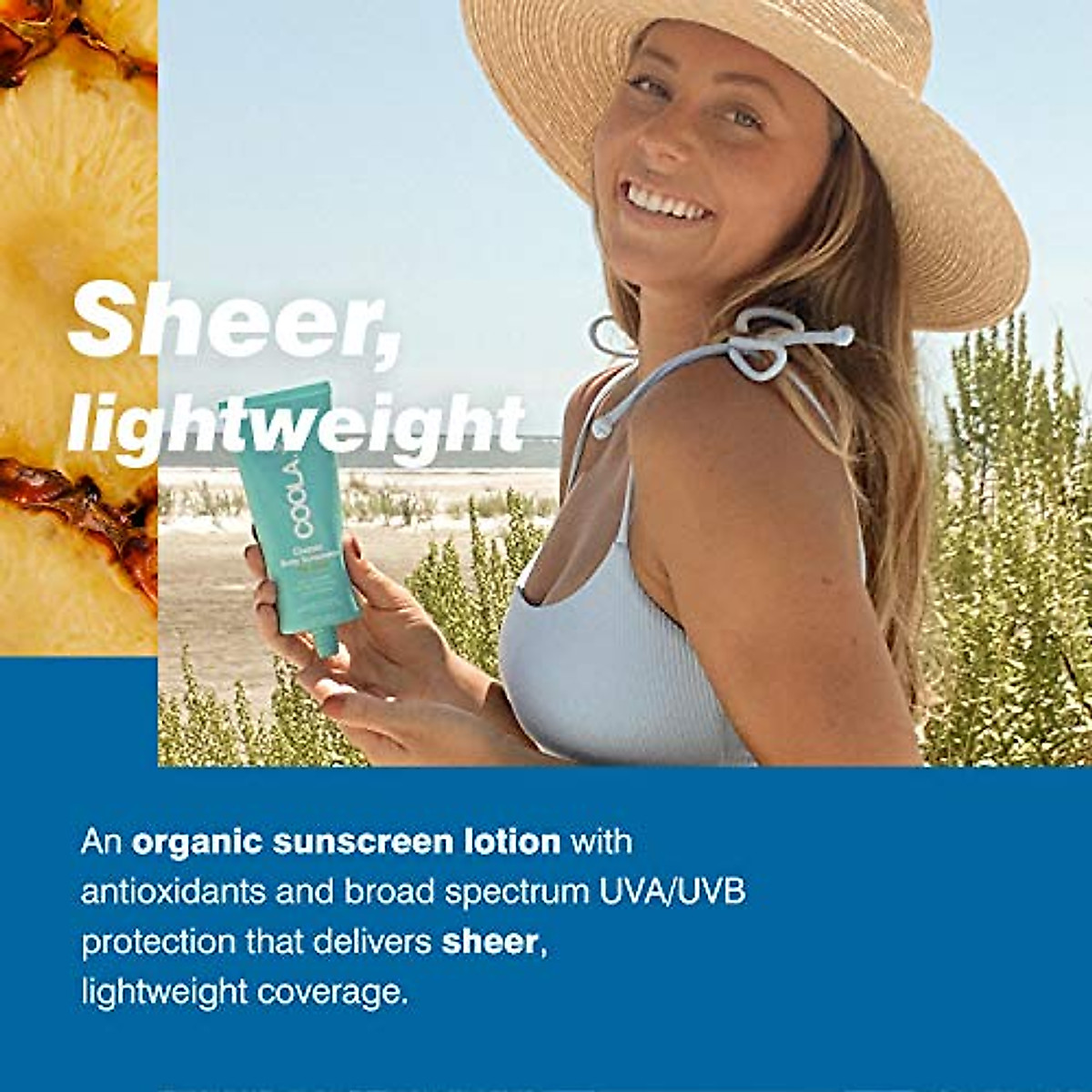 COOLA Organic Sunscreen SPF 30 Sunblock Body Lotion, Dermatologist Tested Skin Care for Daily Protection, Vegan and Gluten Free, Pina Colada, 5 Fl Oz