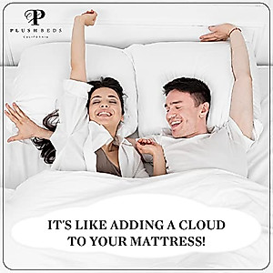 PlushBeds 3" Soft Topper| 100% Natural Talalay Latex| Made in The USA| Luxurious Comfort | Soothing Pressure Point Relief | Support for Shoulders, Hips, Back, and Knees| Full