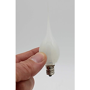 Creative Hobbies 5 Watt Silicone Dipped Country Candle Lamp Light Bulbs - Replacement Bulbs for Candles and Chandeliers - Box of 24